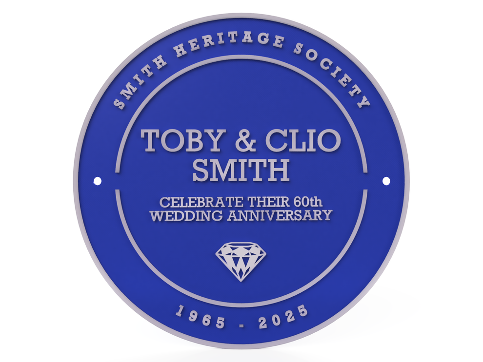 Personalised Blue Heritage Style Wall Plaque - The Lavin – The Hogarth ...